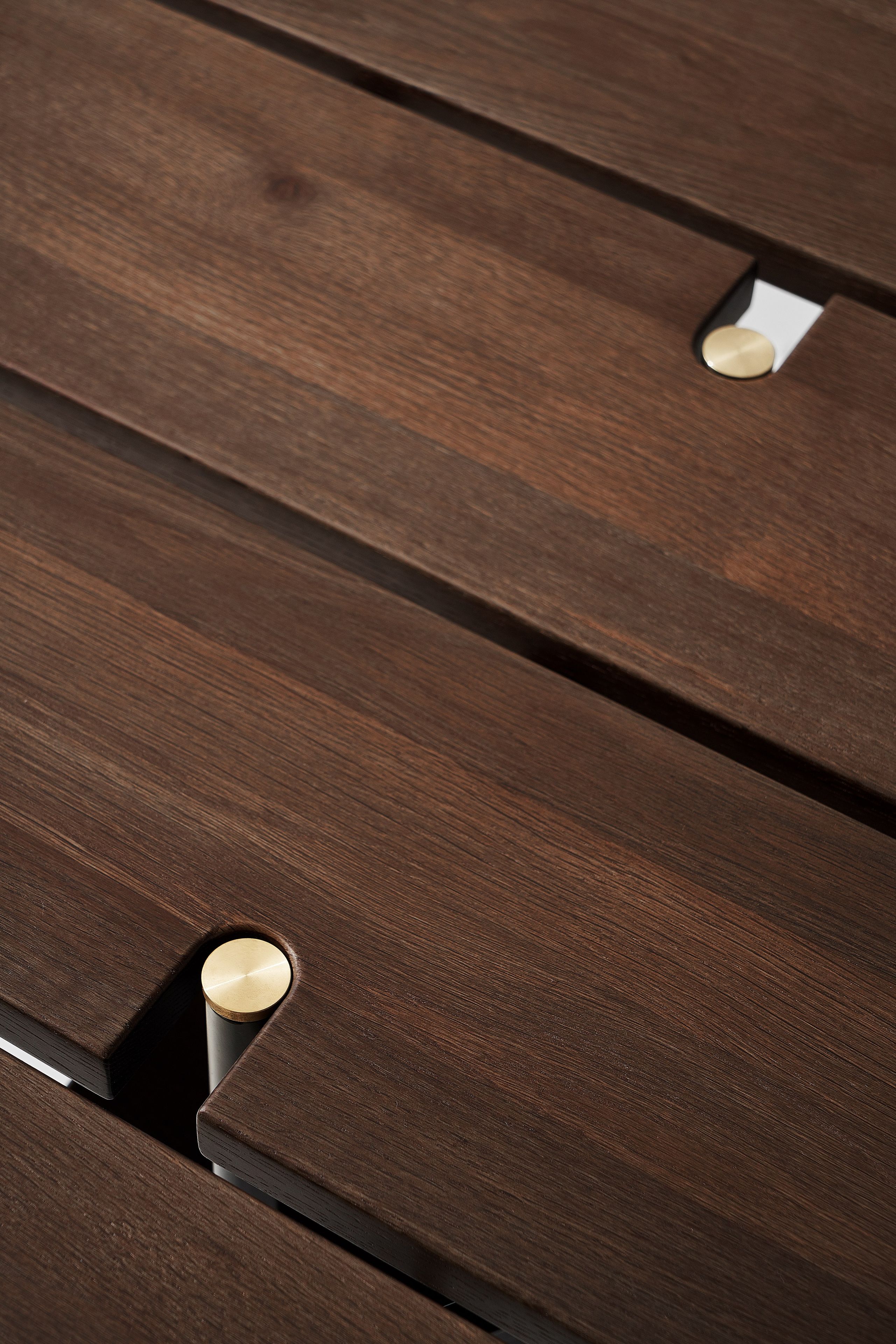 STACKING DROP LEAF Extending steel and wood console table By District Eight