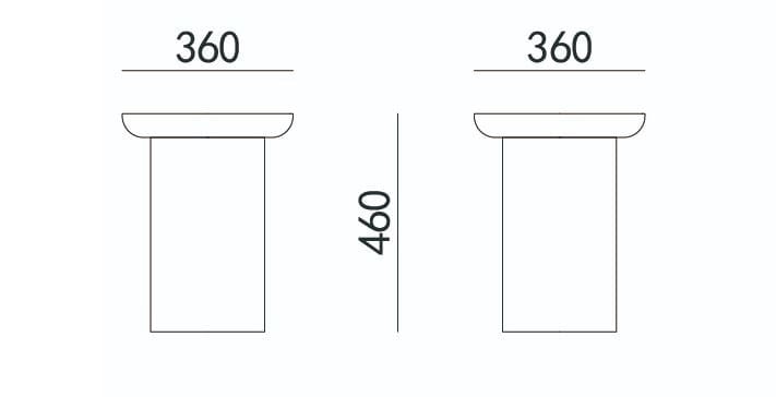 Square solid wood coffee table STAGE By HC28 Cosmo design Sebastian Herkner
