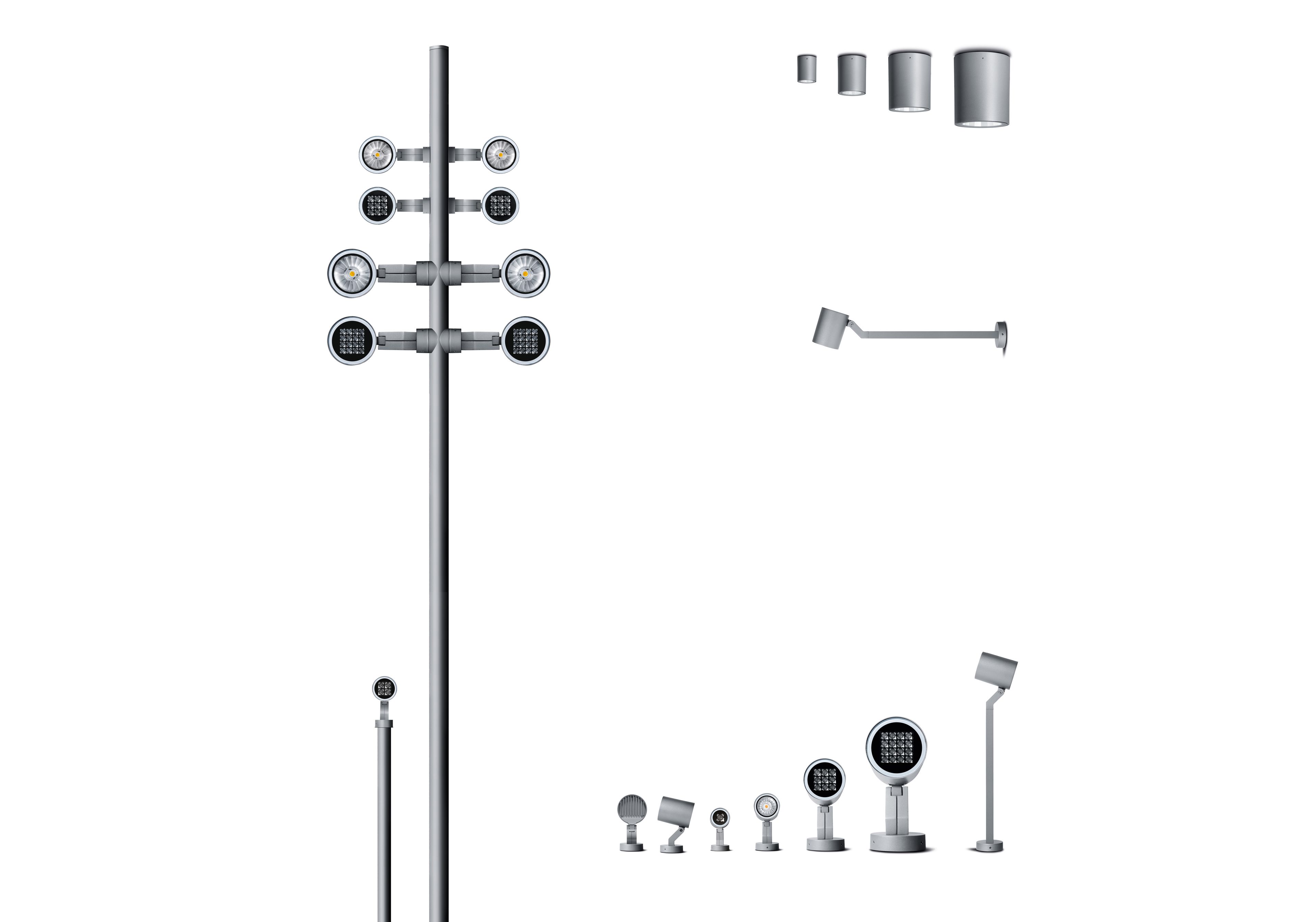 Die cast aluminium Outdoor floodlight STAGE ROUND SPOT By SIMES