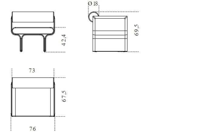 STAMI LOUNGE Armchair with removable cover By Gallotti&Radice | design ...