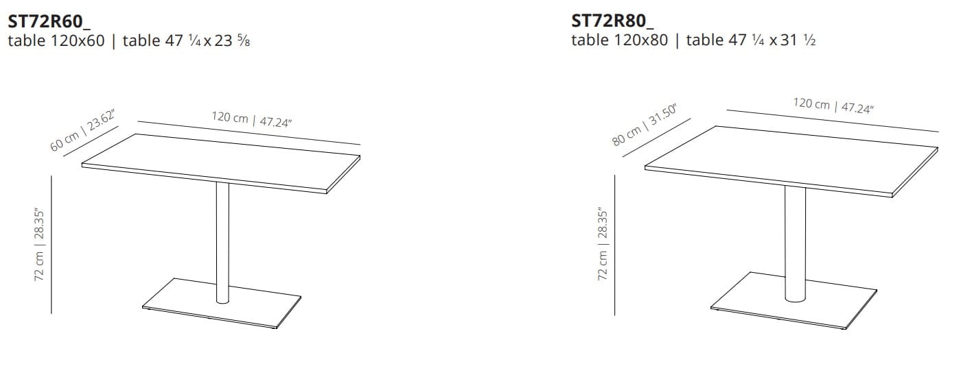 STAN | Rectangular table Stan Collection By Viccarbe