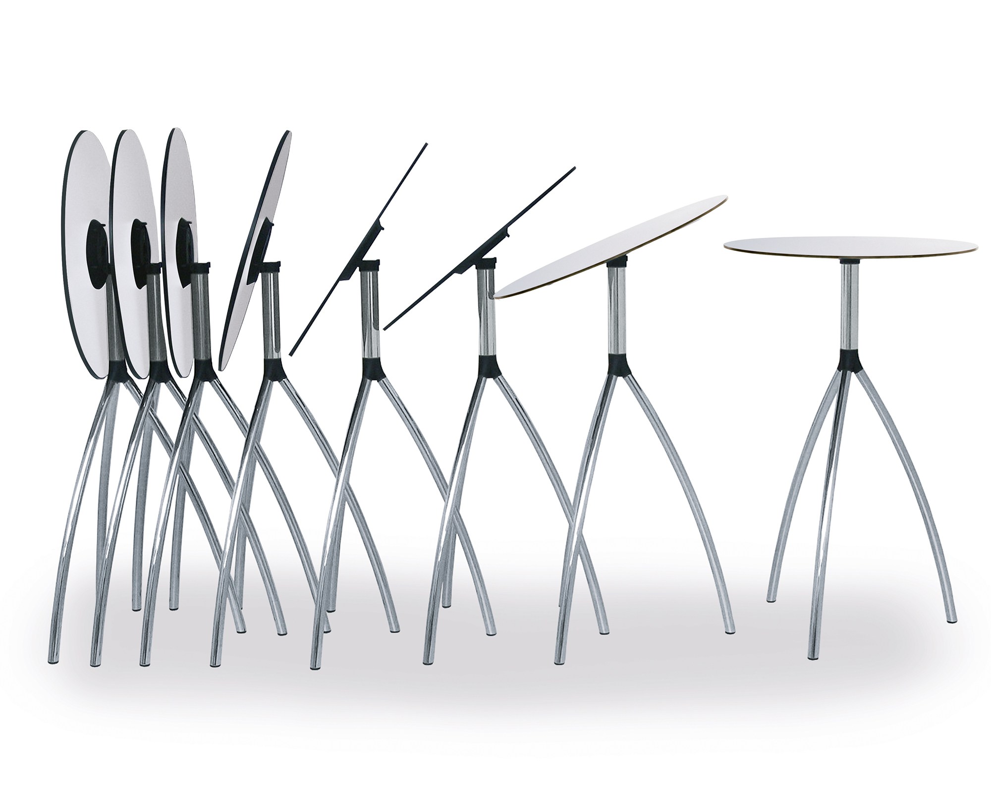 STAND UP Round drop-leaf high table By rosconi