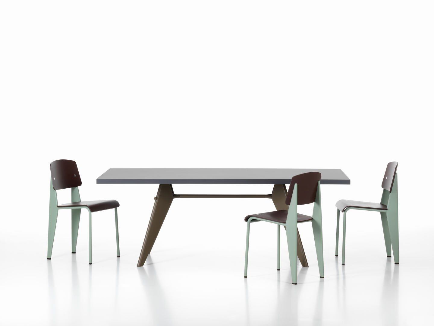 STANDARD SP Steel and plastic chair By Vitra | design Jean Prouvé