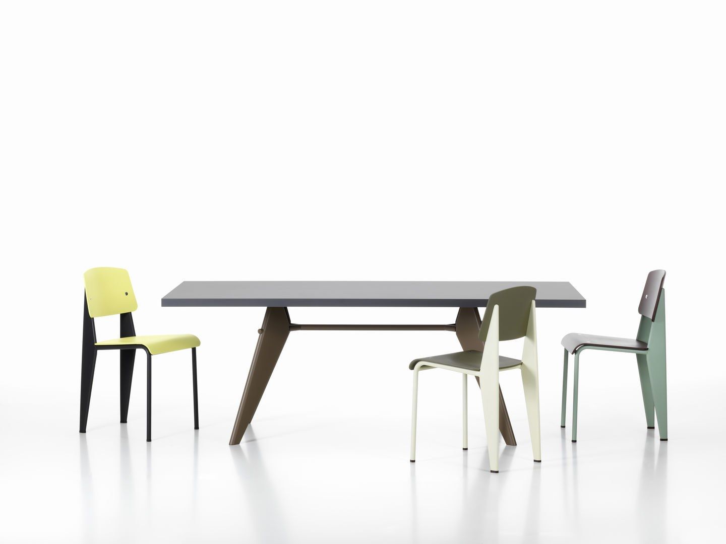 STANDARD SP Steel and plastic chair By Vitra | design Jean Prouvé