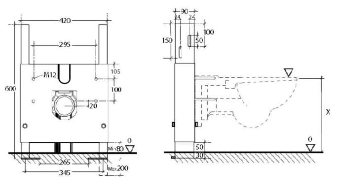 STANDARD Steel Bracket for toilets By Ponte Giulio
