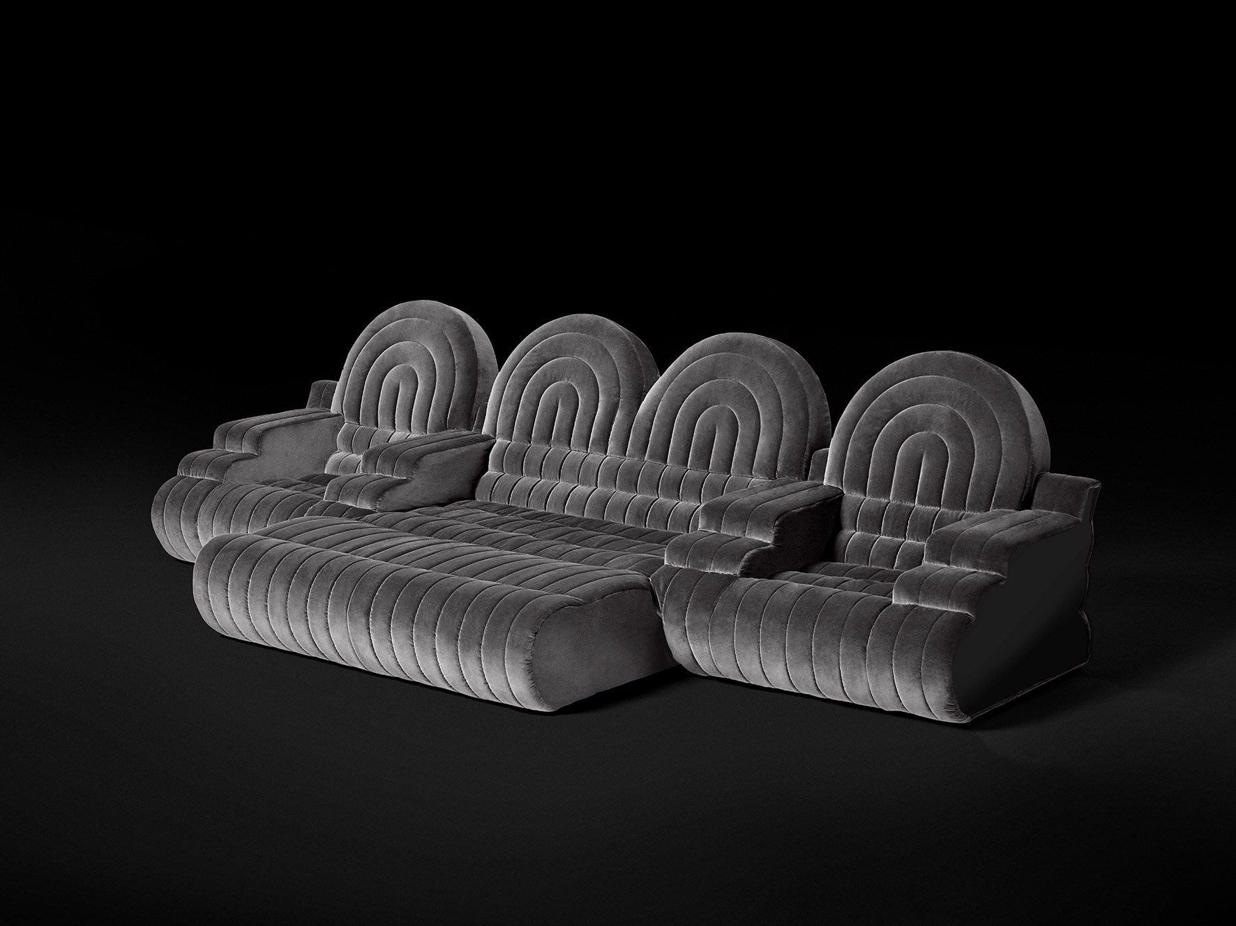 Sectional modular sofa STANLEY By Gufram design Atelier Biagetti