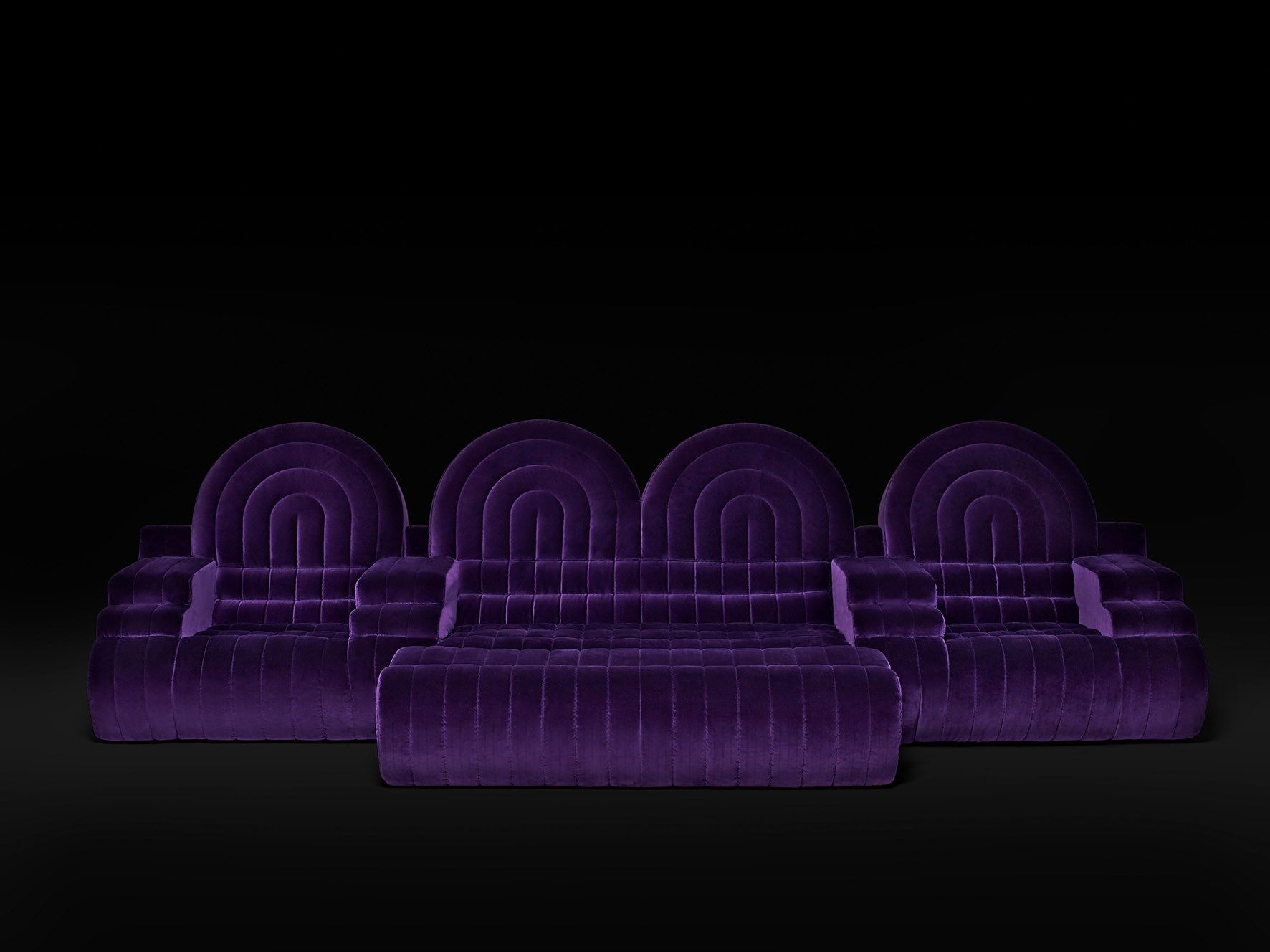 Sectional modular sofa STANLEY By Gufram design Atelier Biagetti
