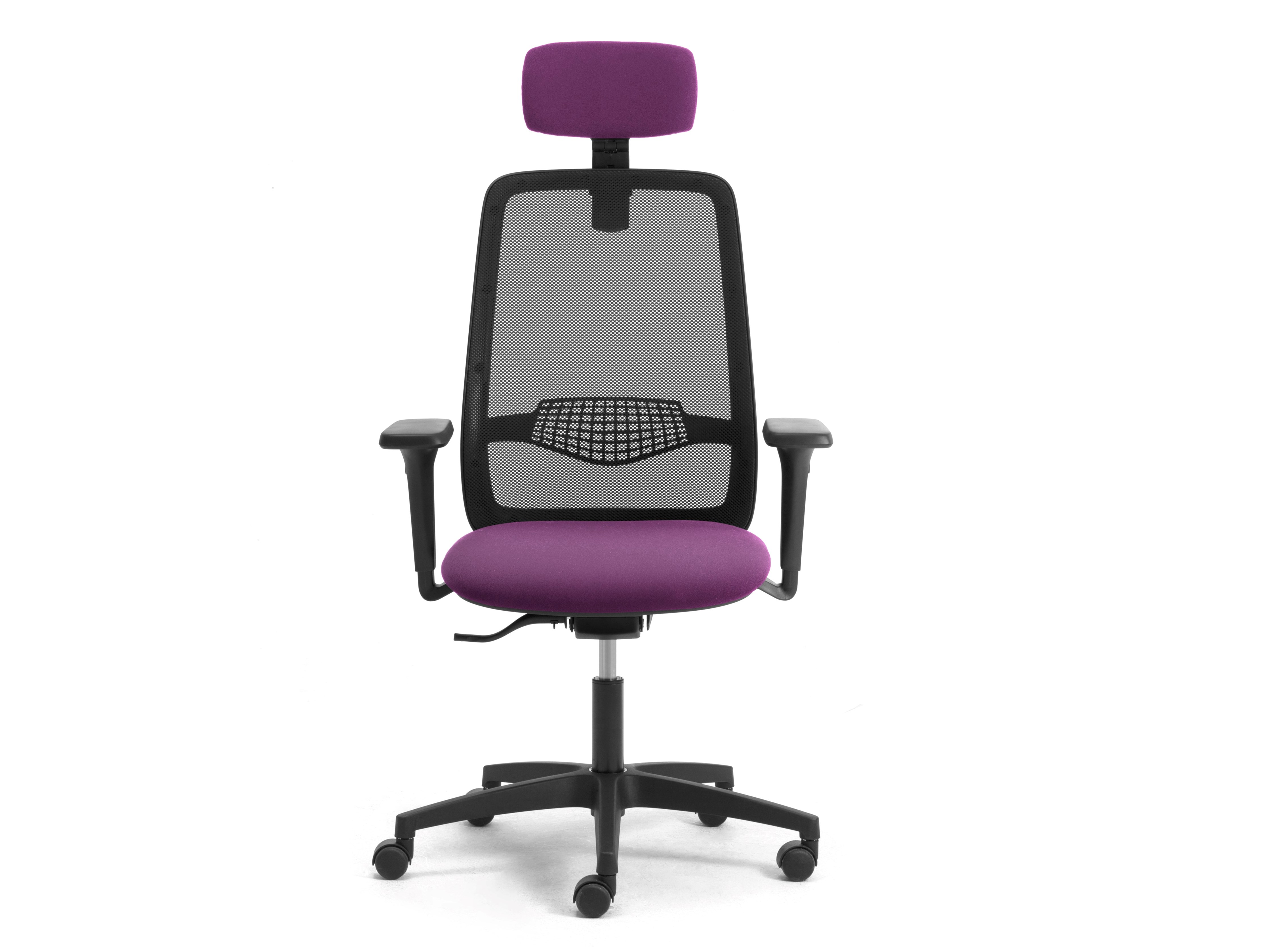 STAR Swivel fabric office chair with 5-Spoke base with headrest By Leyform