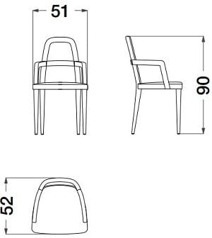 STARLIGHT Upholstered fabric chair with armrests By CPRN HOMOOD ...