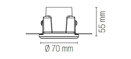 STARRY | Round spotlight Recessed LED round plaster spotlight By Fan ...