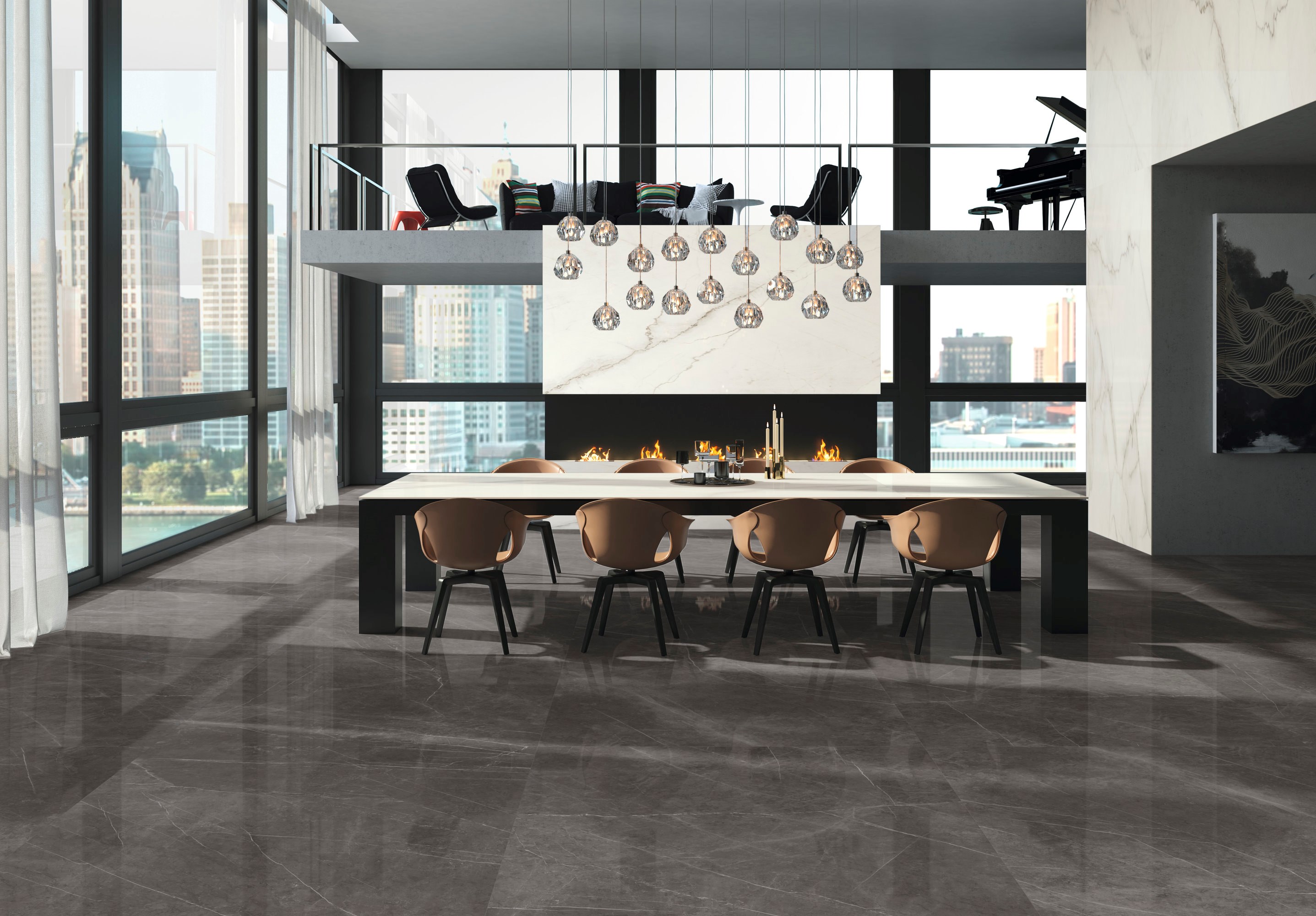 Wall/floor tiles with marble effect STATUARIO LIGHT Maxfine Marmi ...