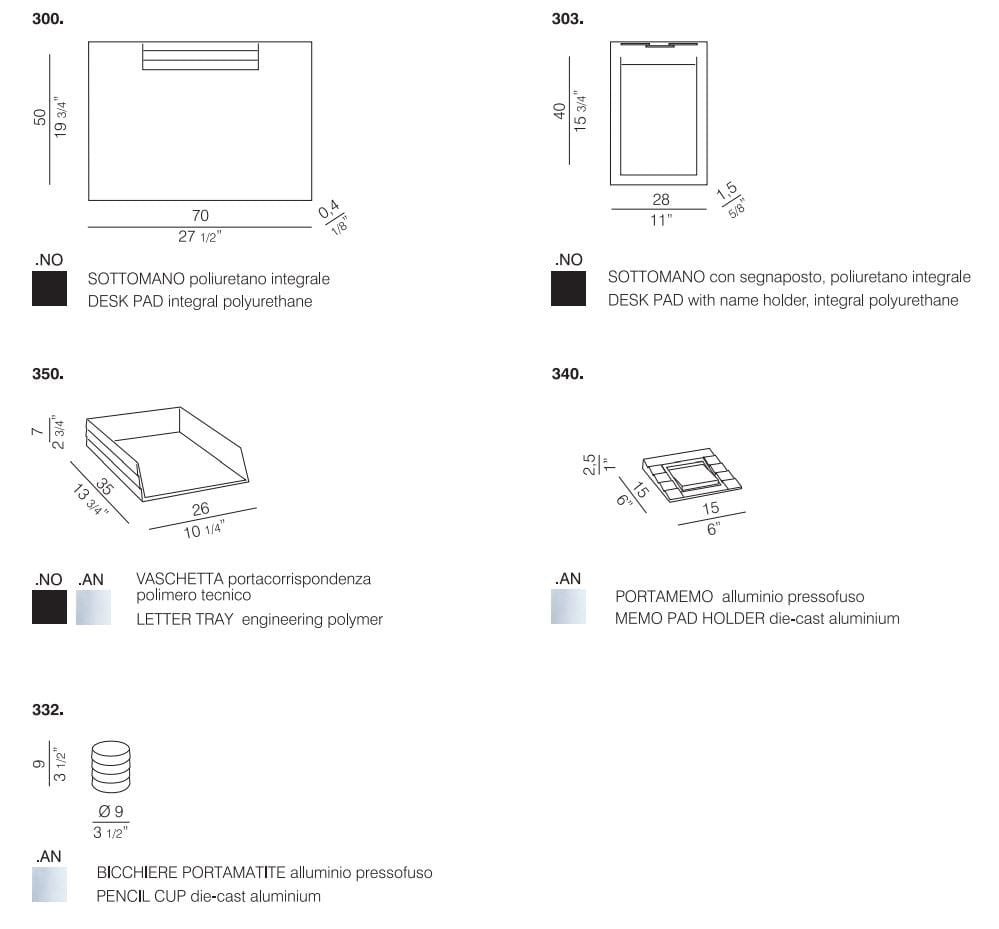 STATUS | Desk set By REXITE design Raul Barbieri