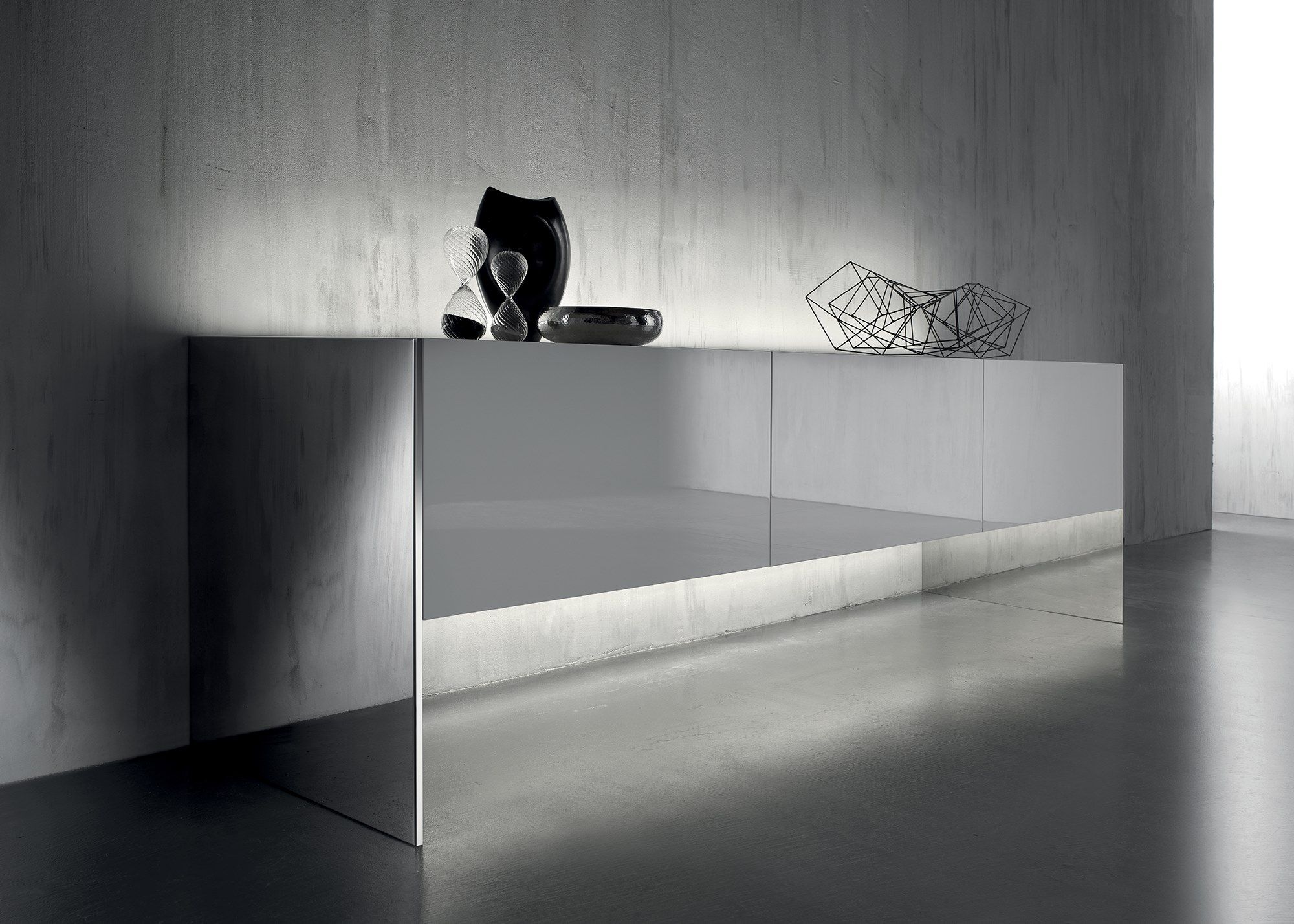 Stainless steel sideboard with flap doors STEEL By ACERBIS design ...