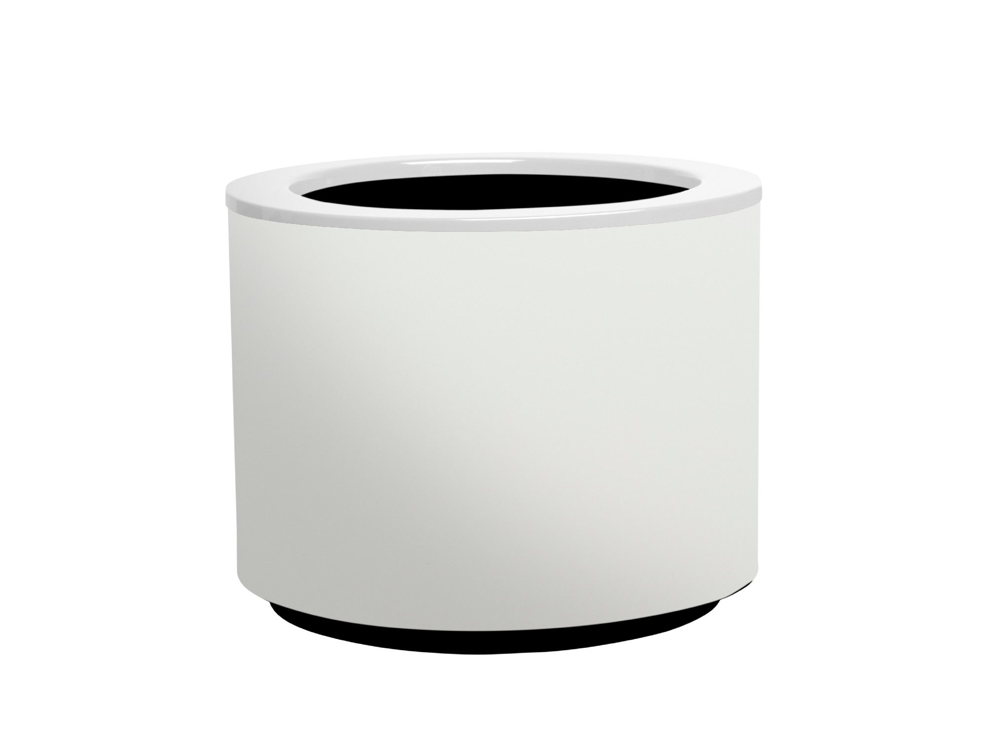 STEEL PLUS | Round plant pot Low round stainless steel plant pot with ...