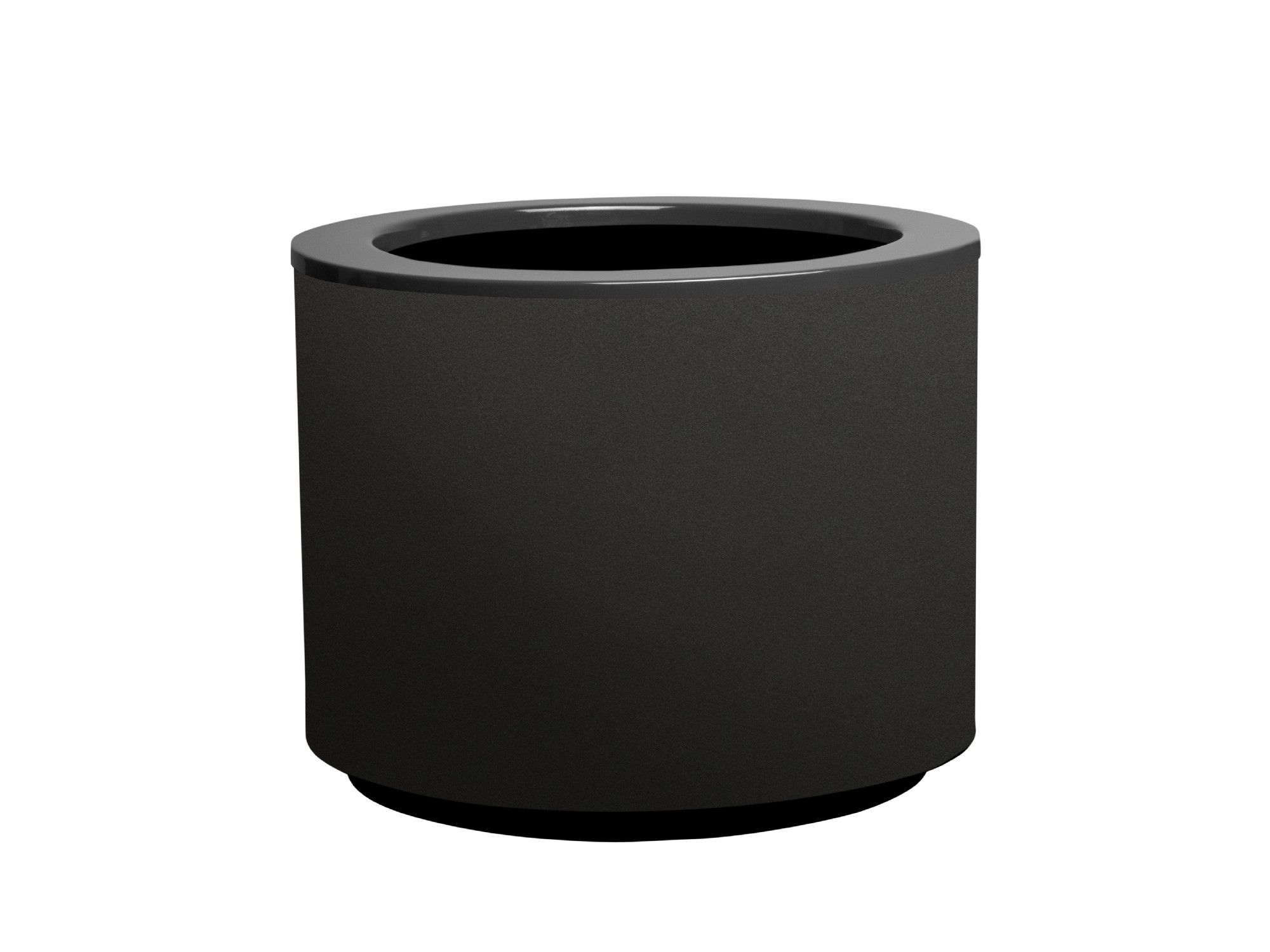 STEEL PLUS | Round plant pot Low round stainless steel plant pot with ...