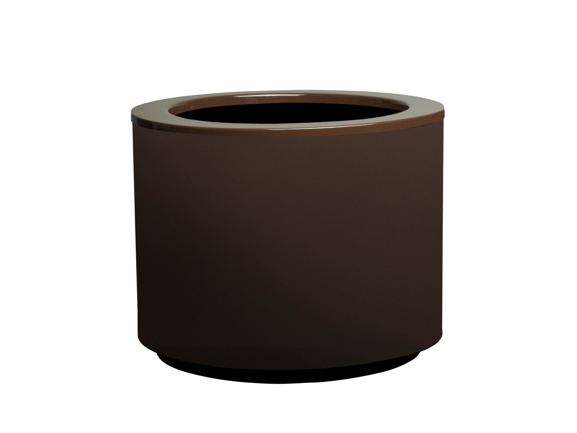 STEEL PLUS | Round plant pot Low round stainless steel plant pot with ...