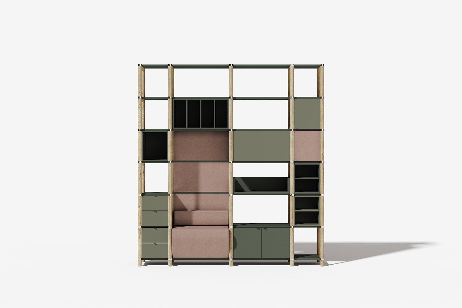 STEM Infinity System modular bookcase By Manerba | design Philippe Nigro