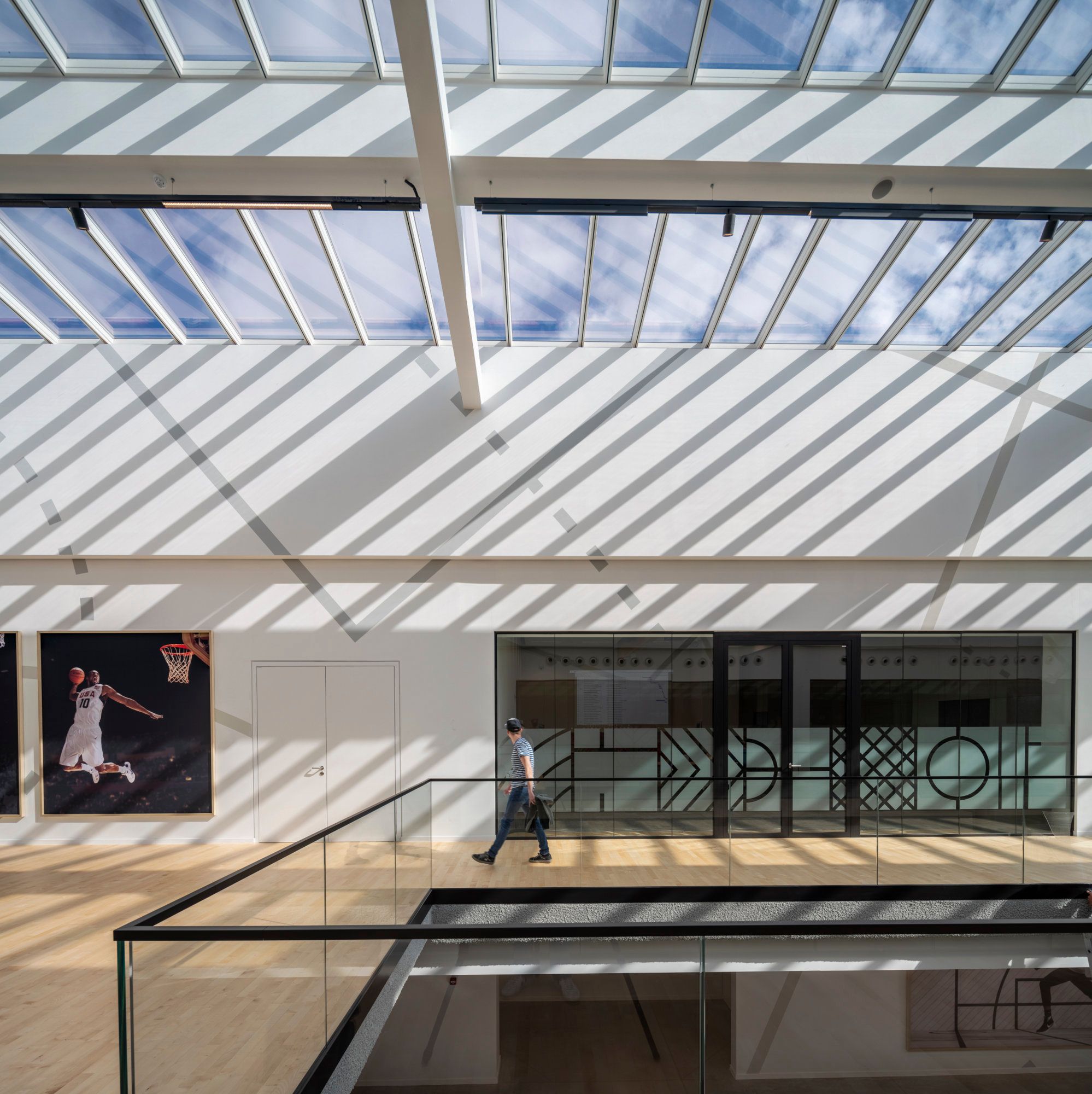 Glass and steel roof window STEP LONGLIGHT/RIDGELIGHT By Velux Commercial