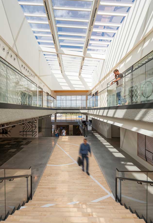 Glass and steel roof window STEP LONGLIGHT/RIDGELIGHT By Velux Commercial