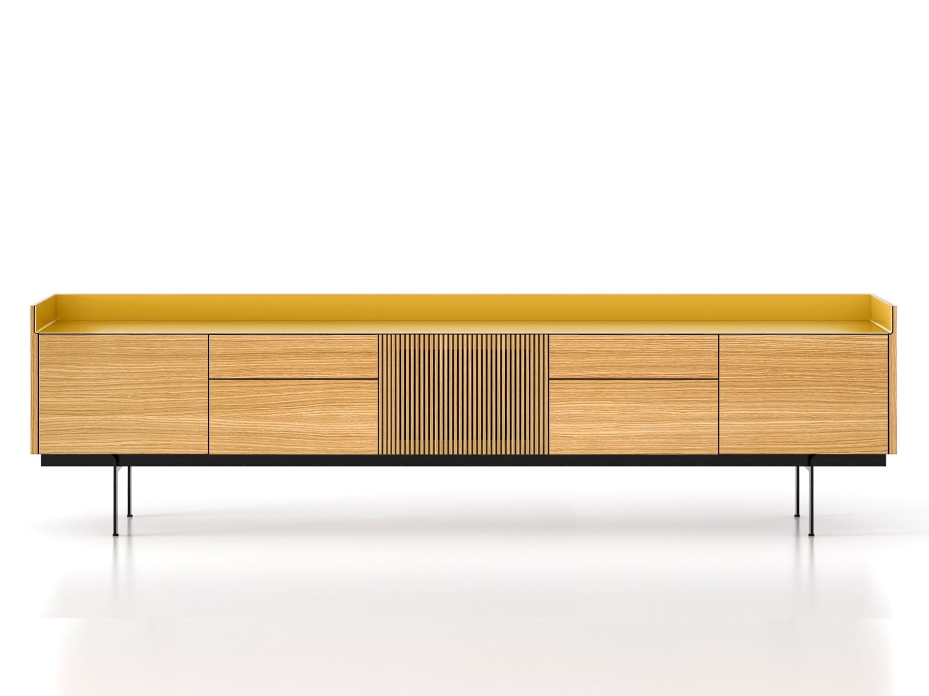STOCKHOLM Wooden sideboard with drawers By Punt | design Mario Ruiz