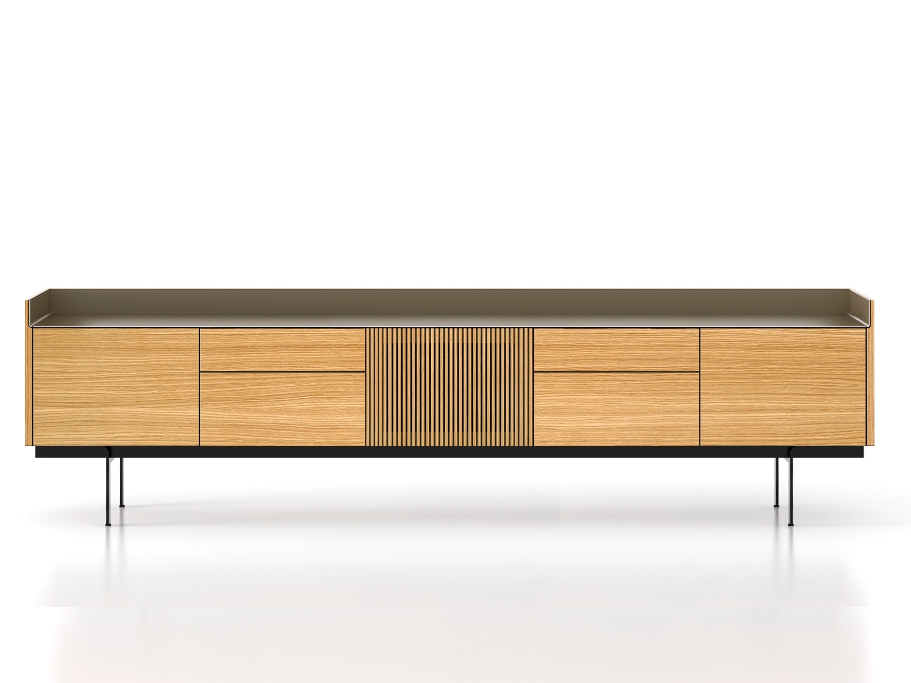 STOCKHOLM TECHNIC Wooden sideboard with drawers By Punt | design Mario Ruiz