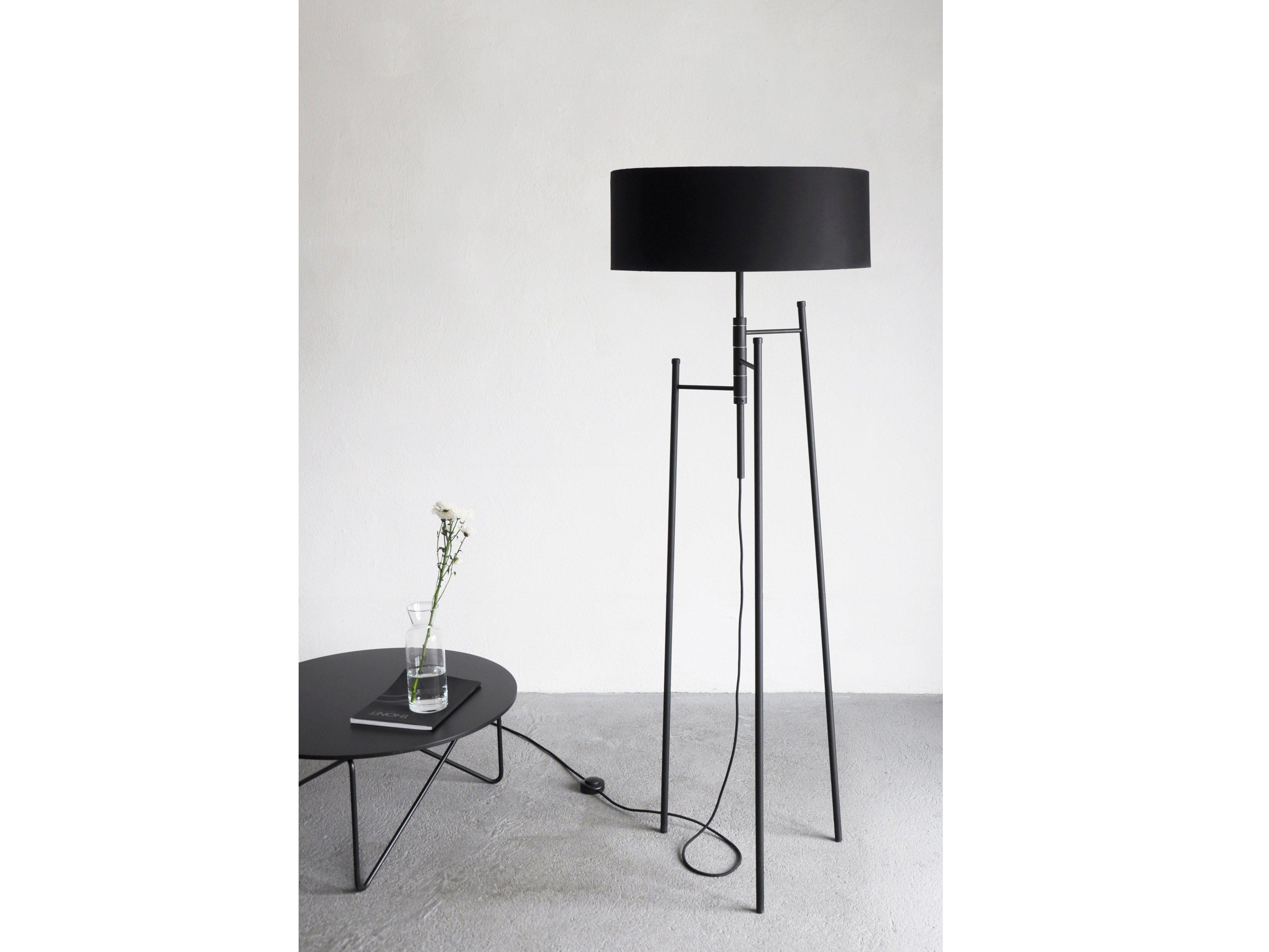 Direct-indirect light painted metal floor lamp STILIO By RINOCCA