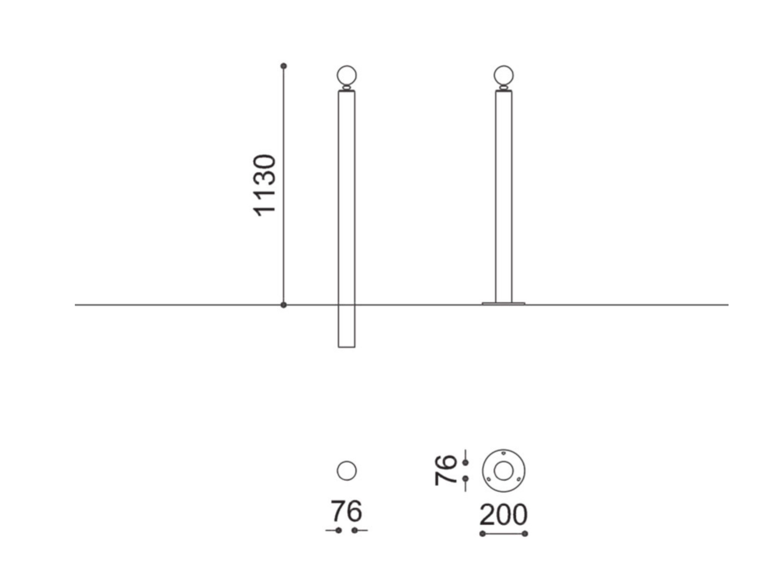 STILUS Fixed steel bollard post By City Design