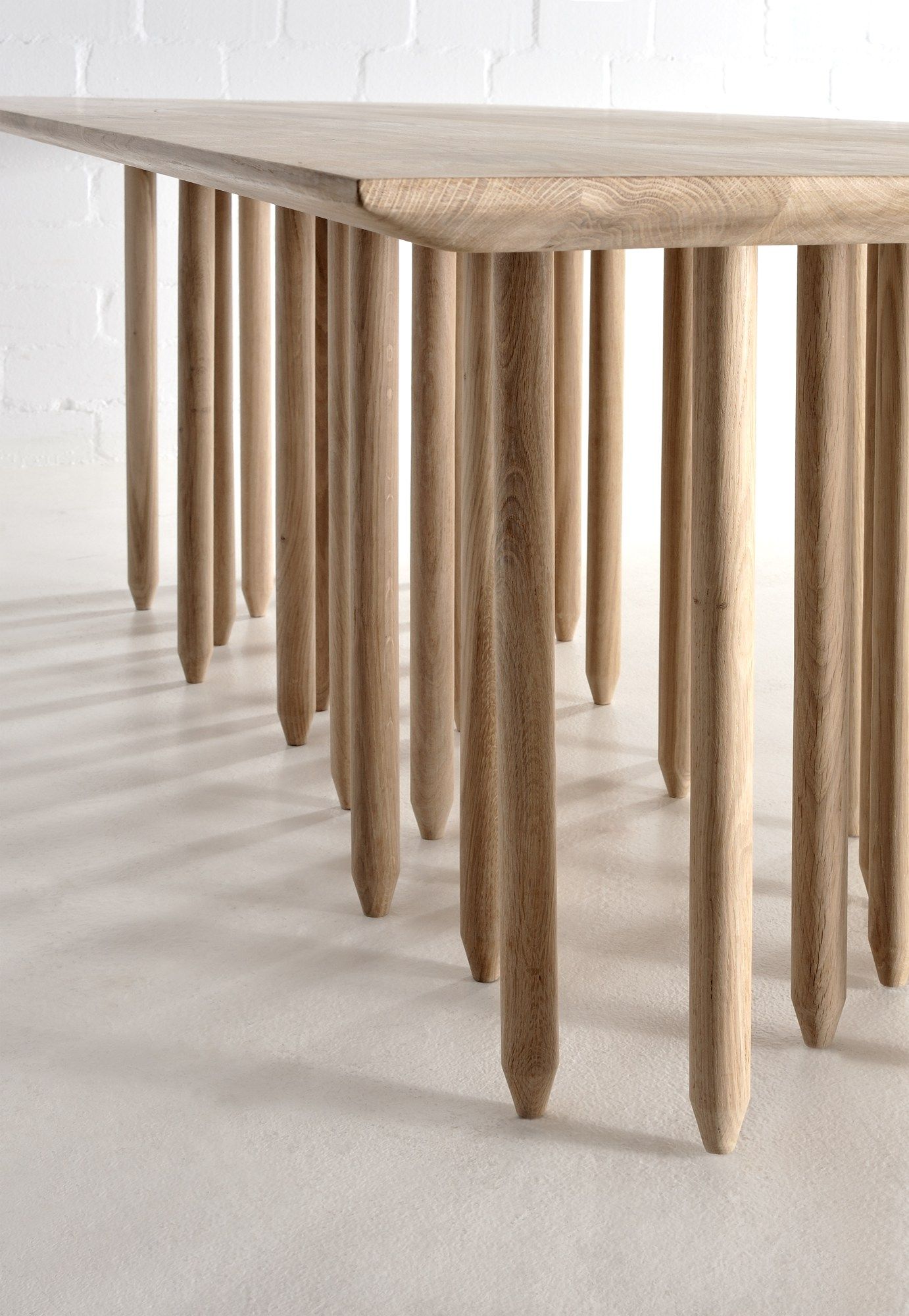 Rectangular solid wood table STILUS By Vitamin Design design GG designart