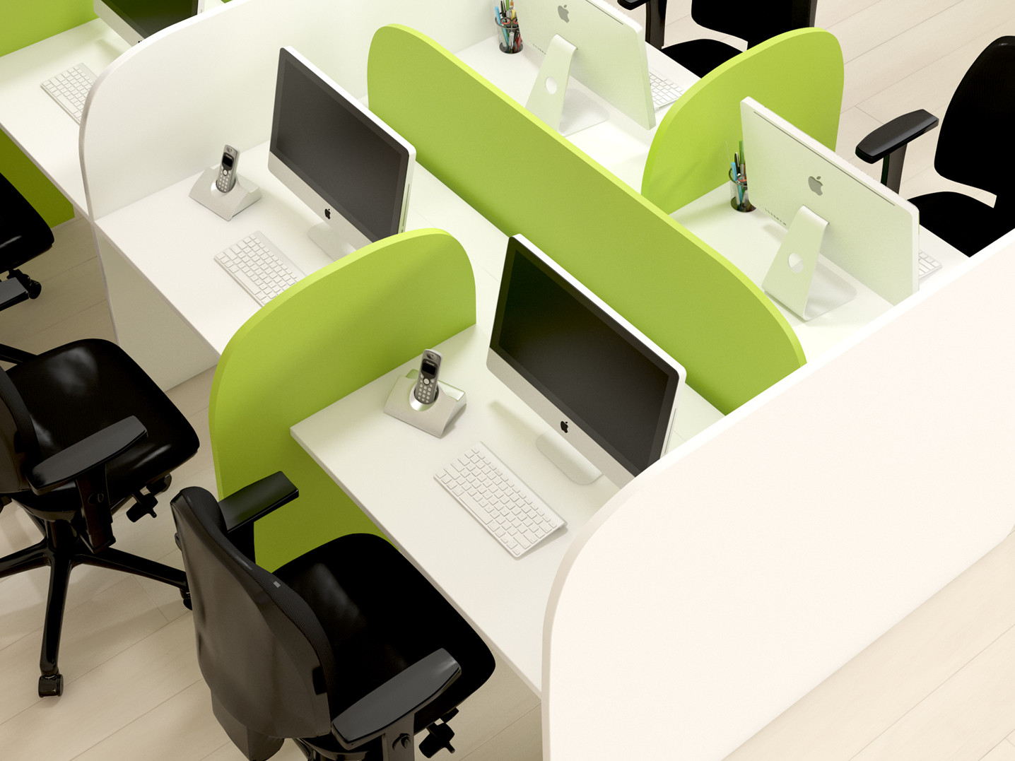 STONE CALL CENTER | Multiple office desk By FERCIA