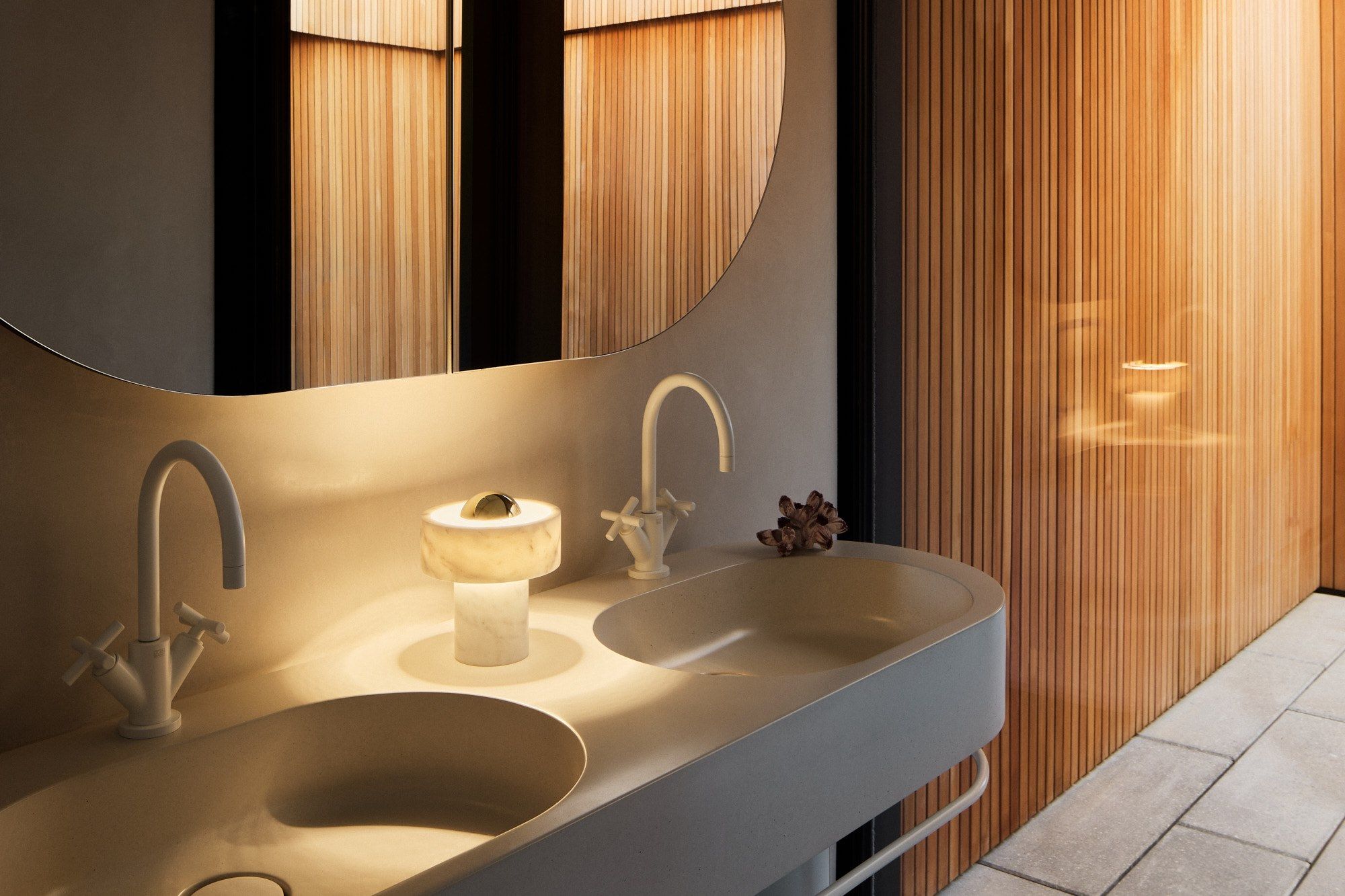 STONE Cordless marble table lamp By Tom Dixon | design Tom Dixon designer