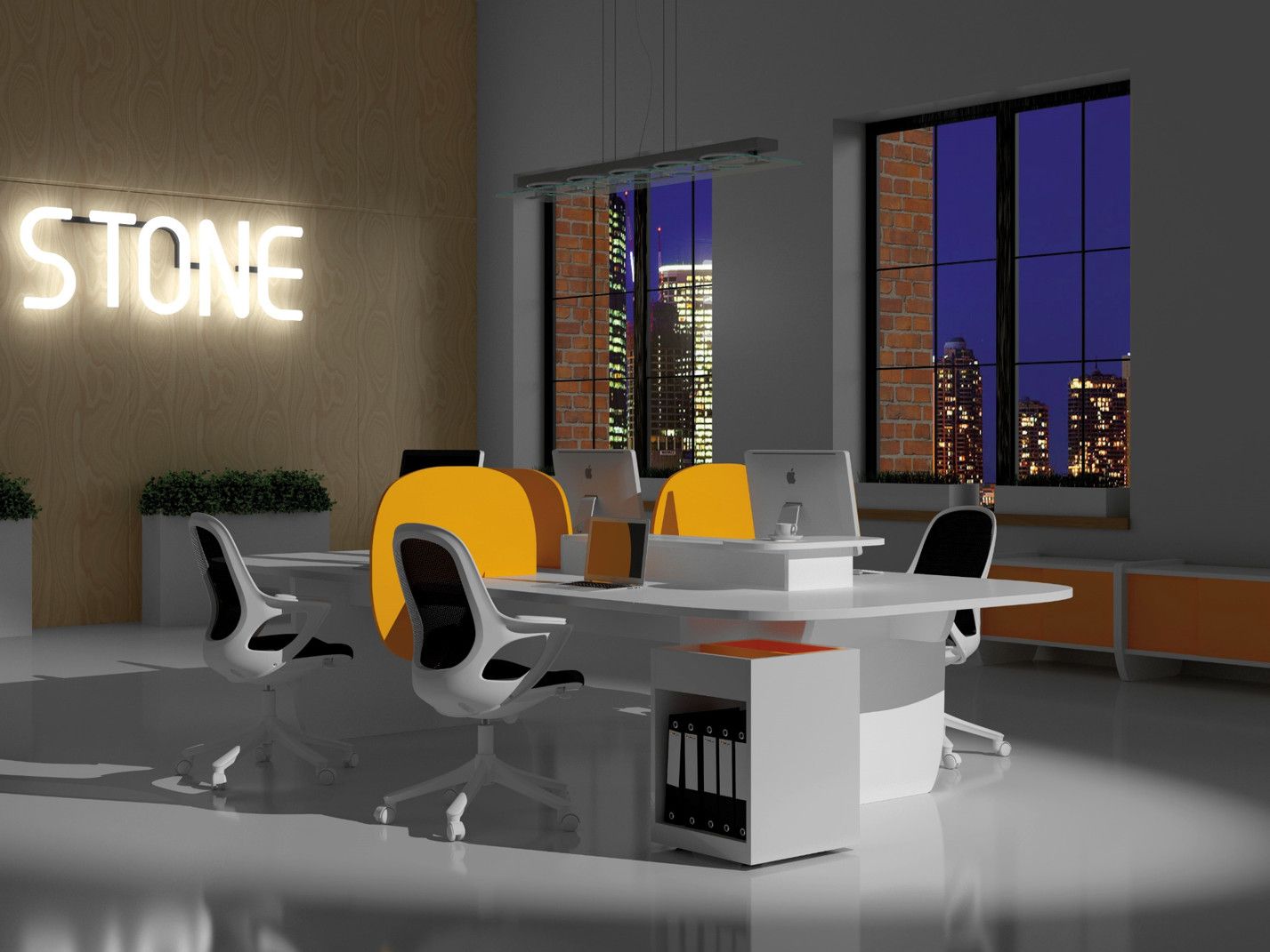 STONE OPEN SPACE | Multiple office desk By FERCIA