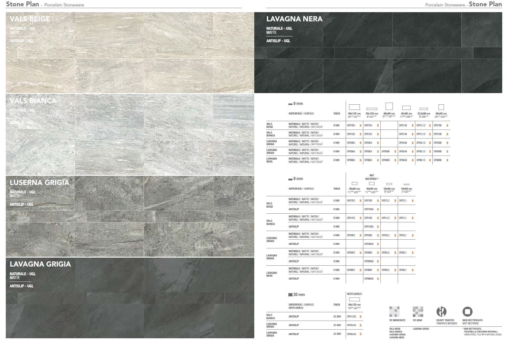 Porcelain stoneware wall/floor tiles with stone effect STONE PLAN VALS ...