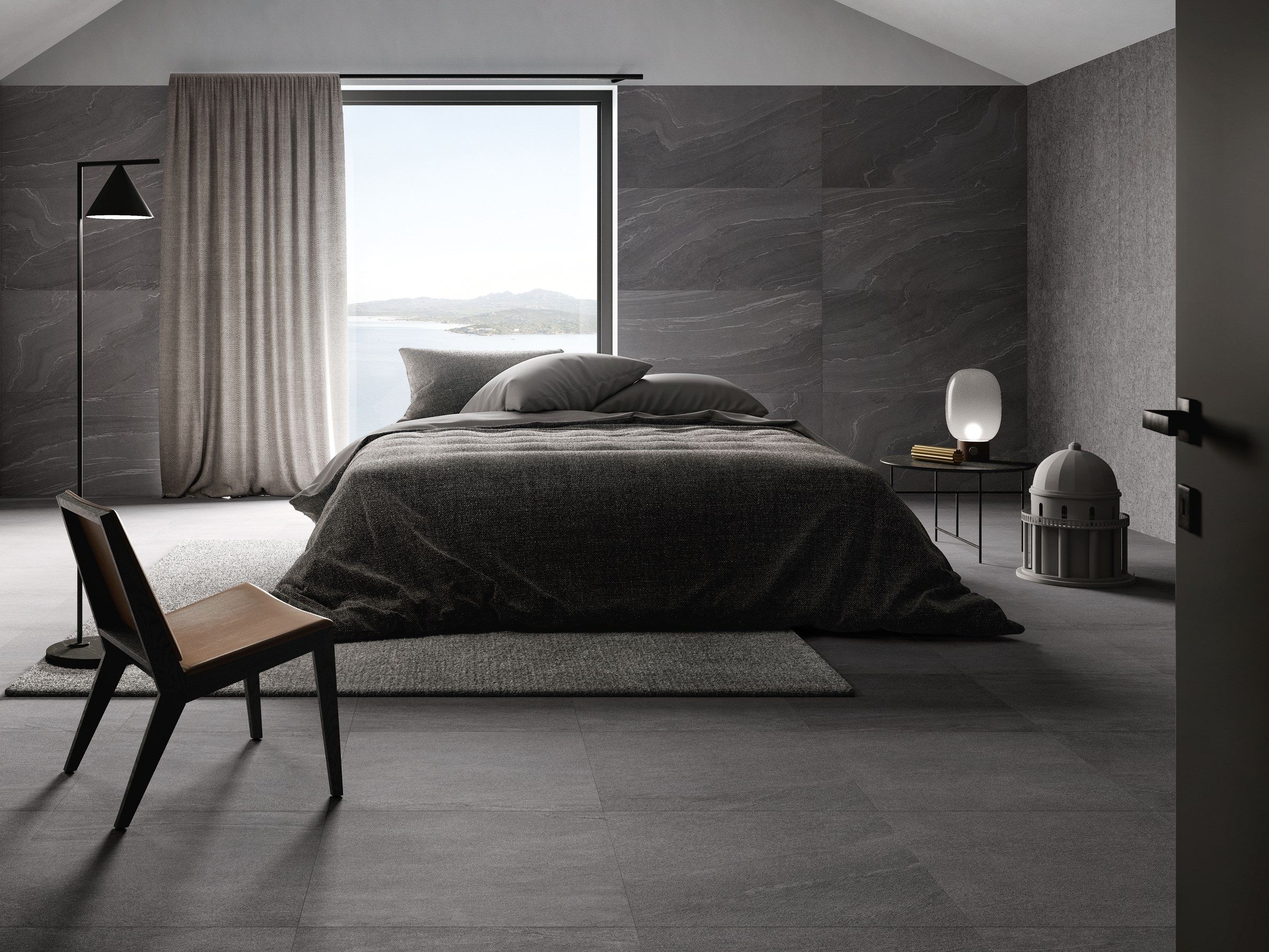 Porcelain stoneware wall/floor tiles with stone effect STONE TALK DARK ...