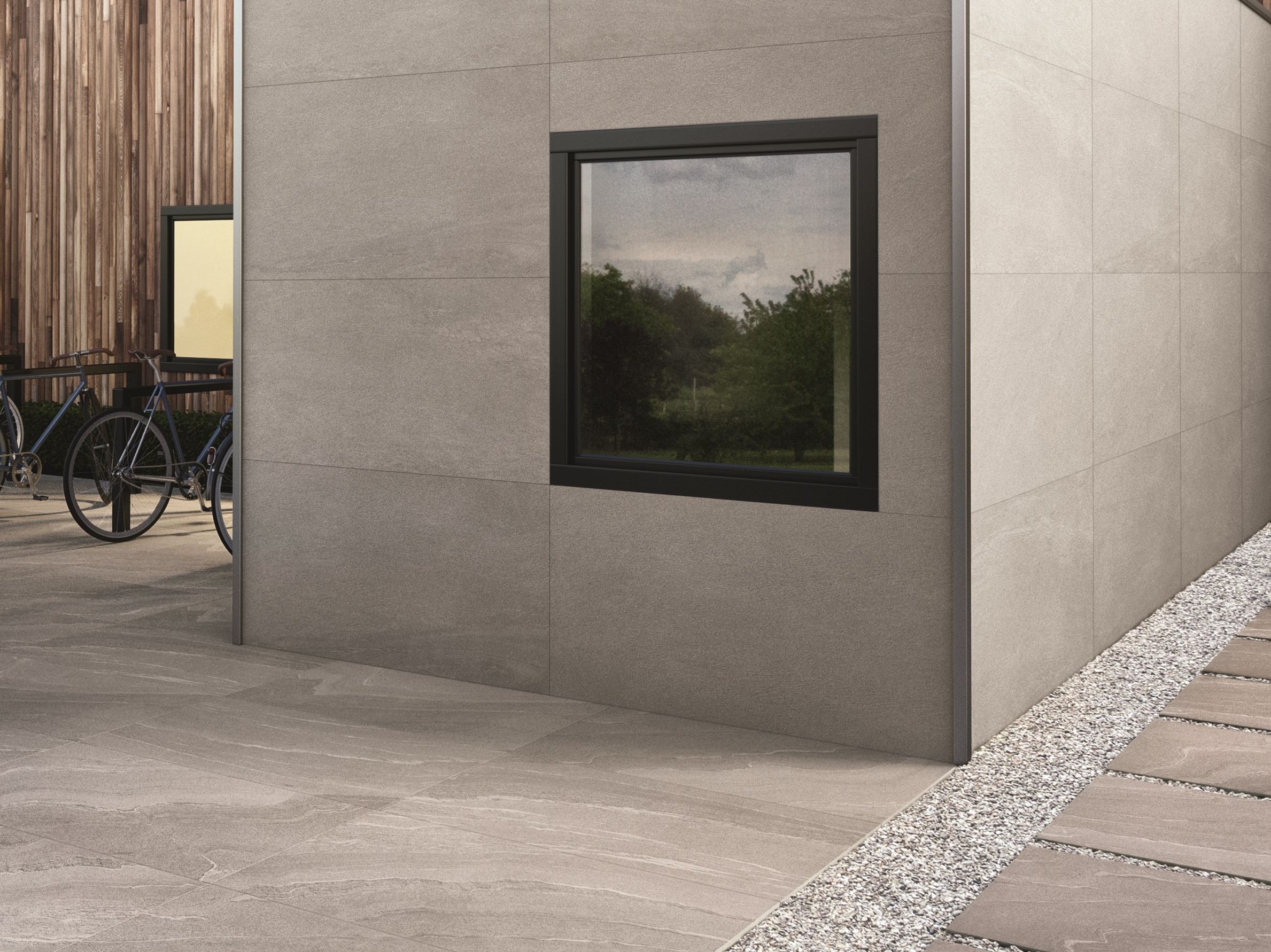 STONE TALK GREY Porcelain stoneware wall/floor tiles with stone effect ...