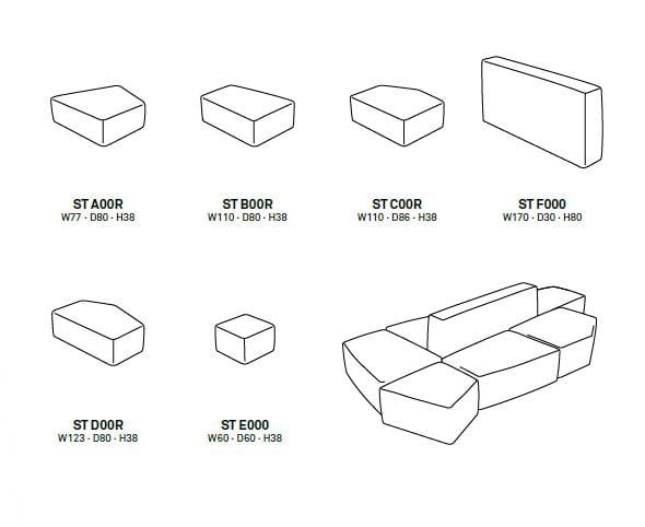 STONE | Sofa By True Design design Baldanzi & Novelli