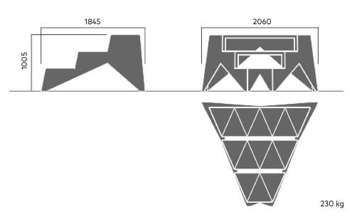 STOOP Steel bench By VESTRE