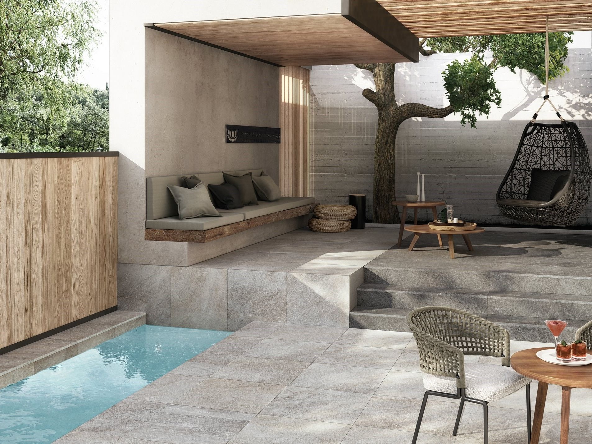 STOORM T20 Porcelain stoneware outdoor floor tiles with stone effect By Supergres