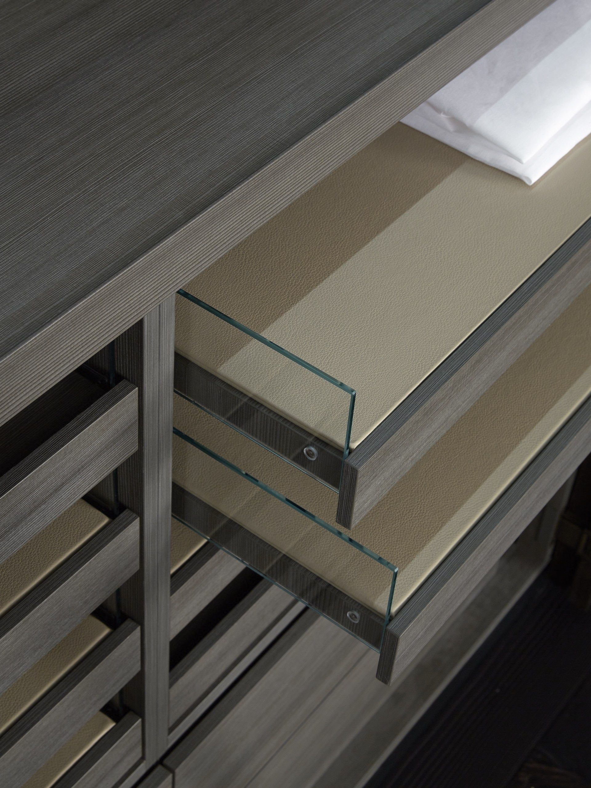 STORAGE PULL-OUT SLIDING Sectional wardrobe with coplanar doors custom ...