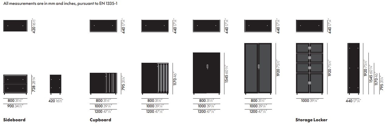 STORAGE Office storage unit with lock By Vitra | design Arik Levy