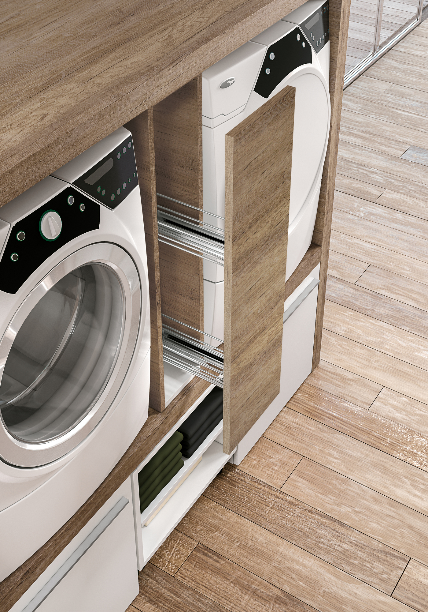 STORE 409 Laundry room cabinet with sink for washing machine By Gruppo ...