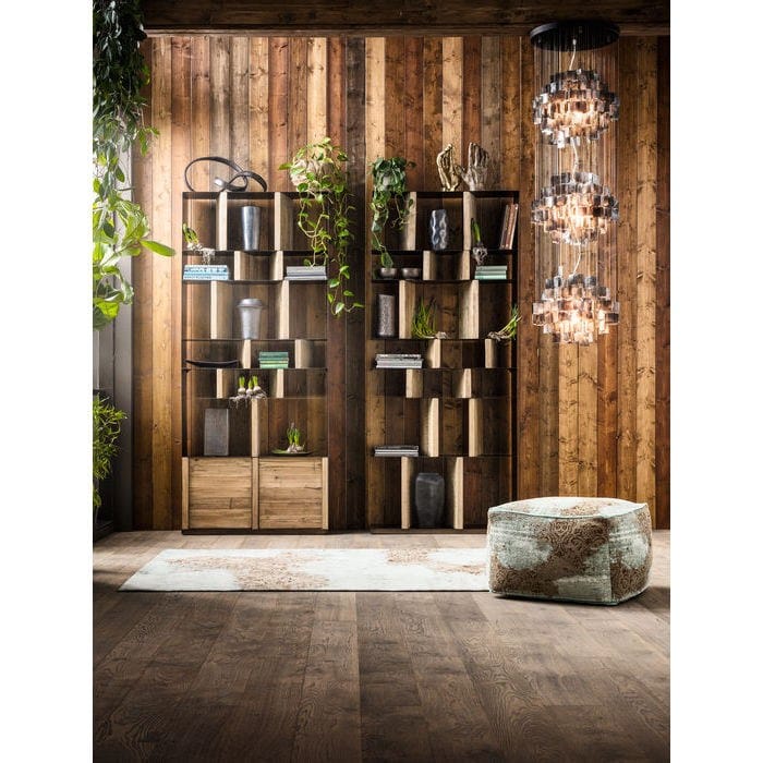 STORM | Open bookcase Open steel and wood bookcase By KARE Design