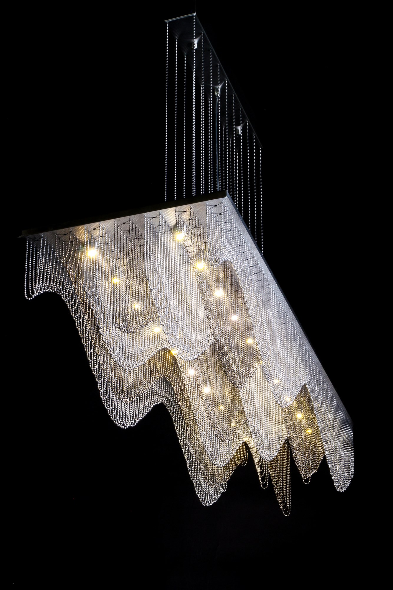 LED pendant lamp STREAMWAVE By Willowlamp design Adam Hoets