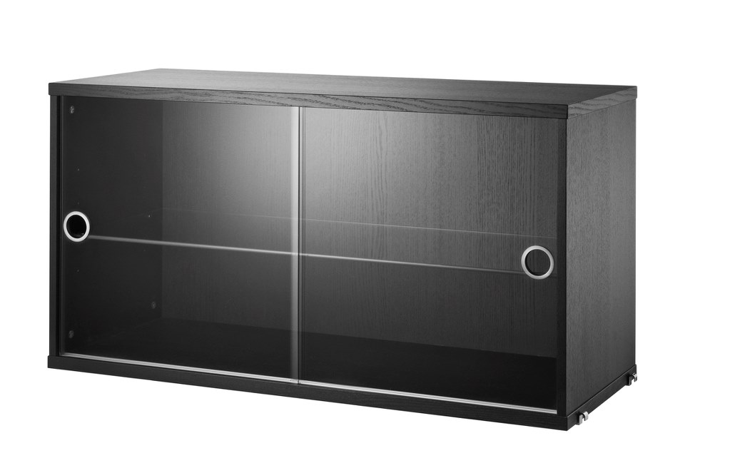STRING® SYSTEM CABINET WITH GLASS DOORS wall cabinet By String ...