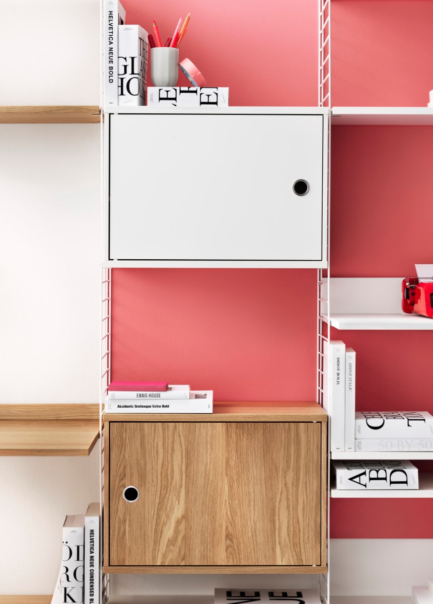 STRING® SYSTEM CABINET WITH SWING DOOR wall cabinet By String Furniture ...