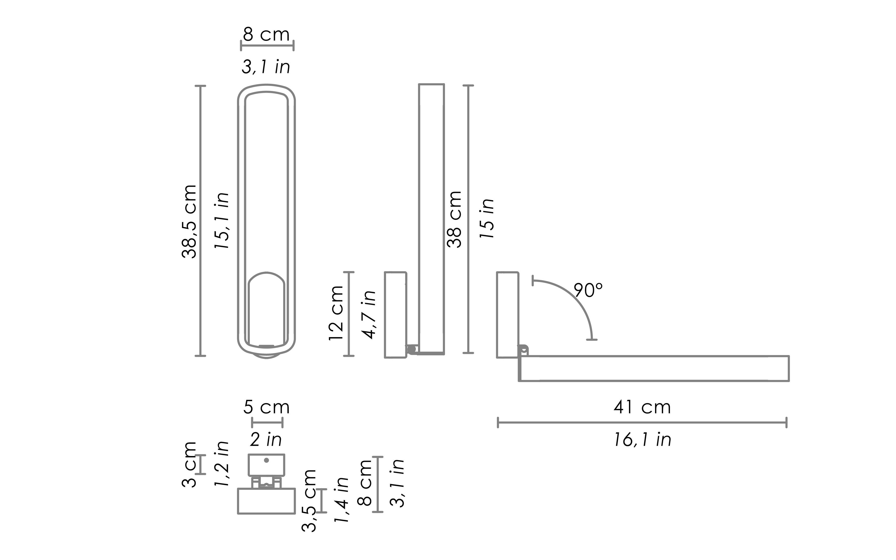 STRIPE | Adjustable wall lamp By AiLati Lights design Federico de Majo