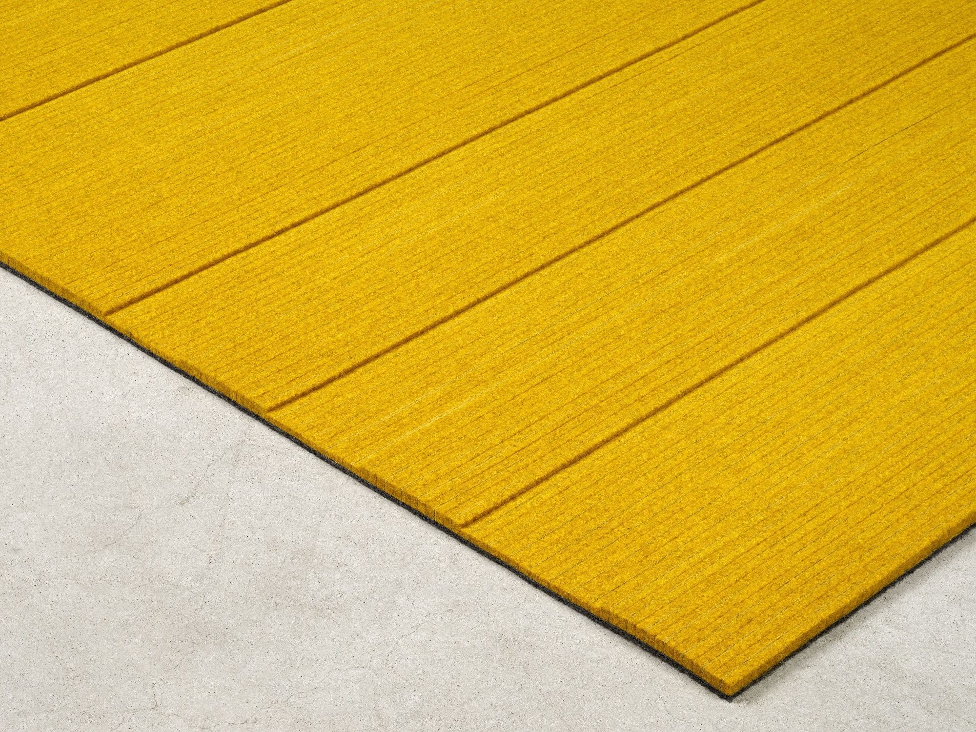 STRIPES Handmade rectangular wool felt rug By BUXKIN