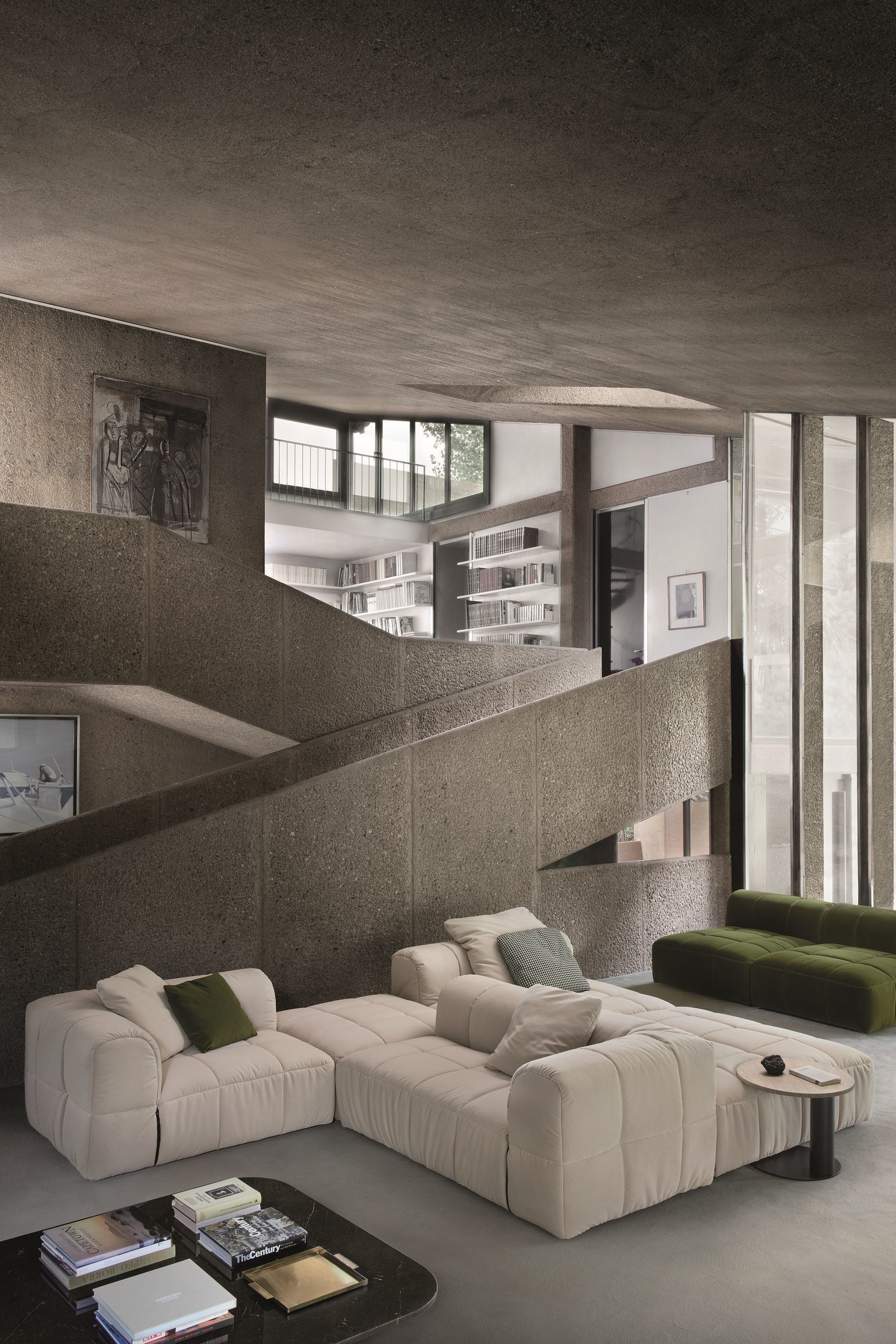 STRIPS SYSTEM Modular fabric sofa By arflex | design Cini Boeri