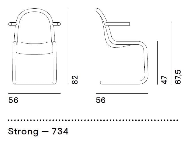 STRONG | Chair with armrests Strong Collection By Desalto design Eugeni ...