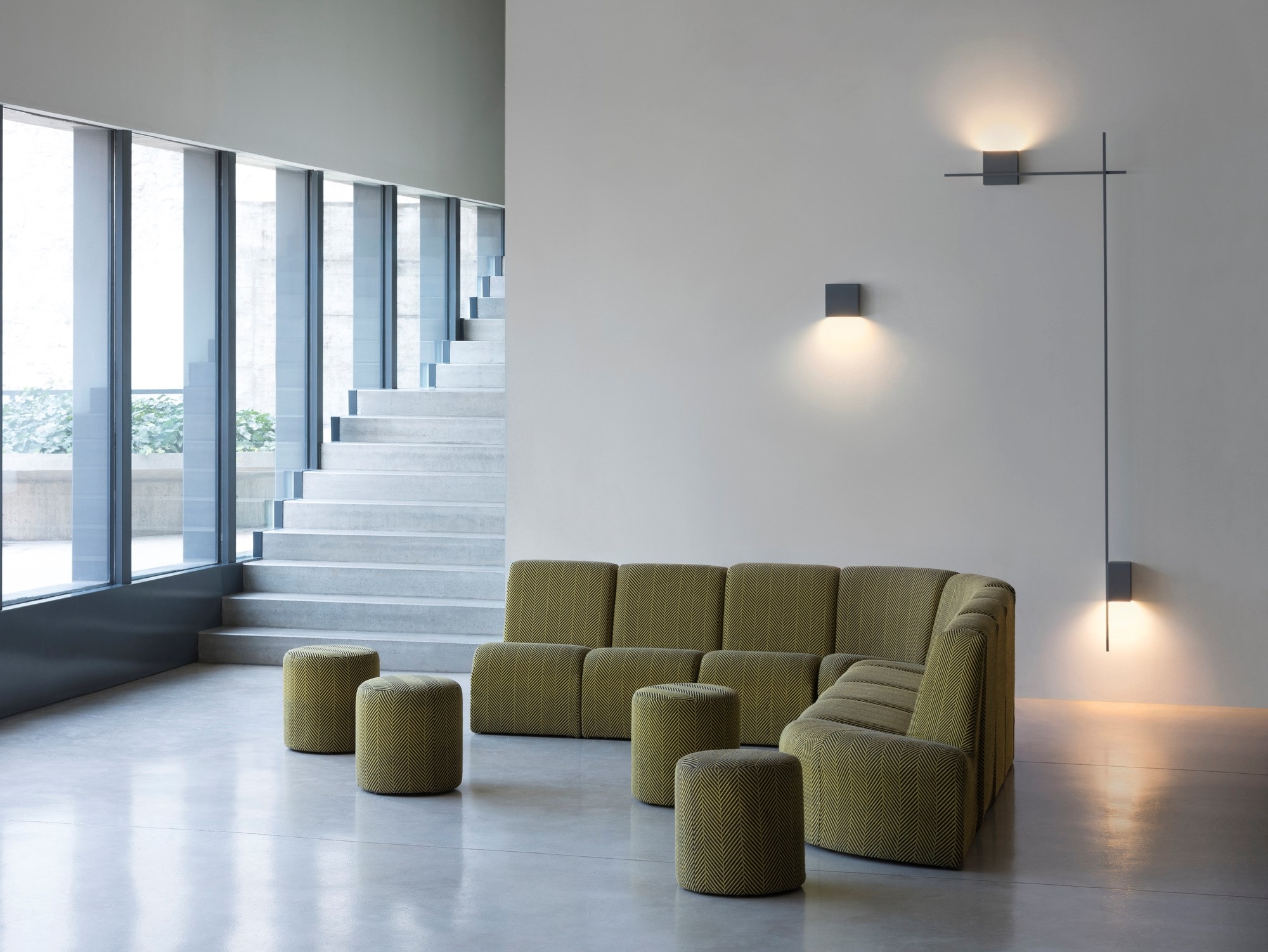 STRUCTURAL LED aluminium wall lamp By Vibia | design Arik Levy