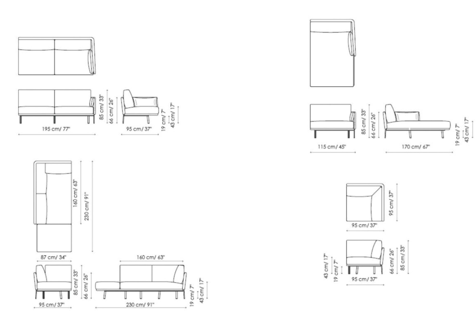 STRUCTURE | Upholstered sofa By Bonaldo design Alain Gilles